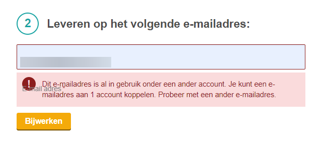 Ik krijg een melding dat mijn e-mailadres al in gebruik is, wat kan ik ...